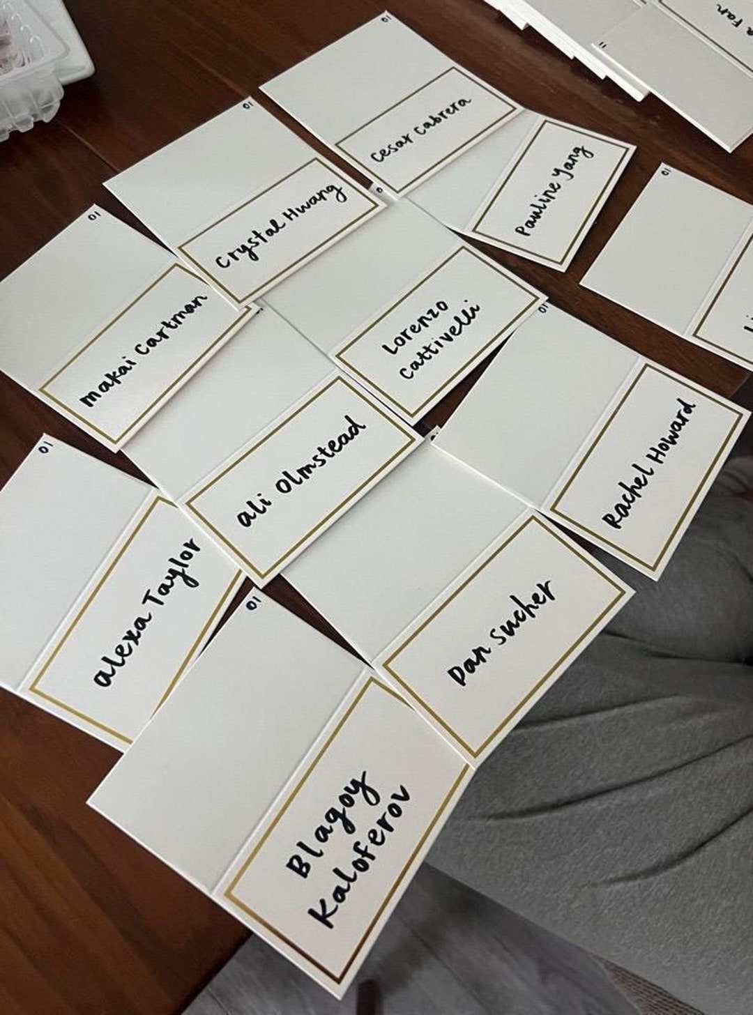 Personalized Handwritten Folded Place Cards - Etsy