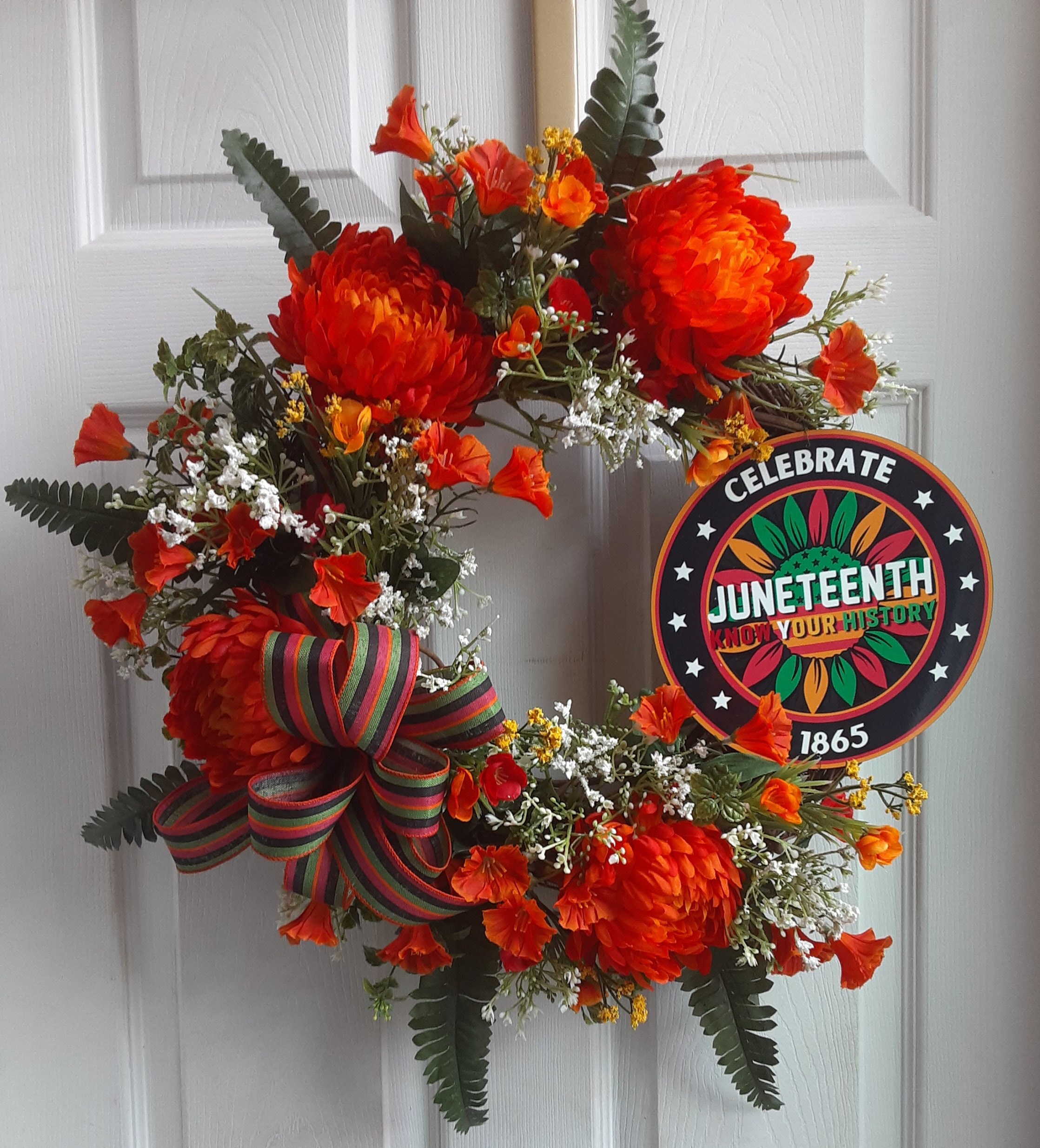 Juneteenth Front Door Wreath, Juneteenth Wreath. Black History Wreath ...
