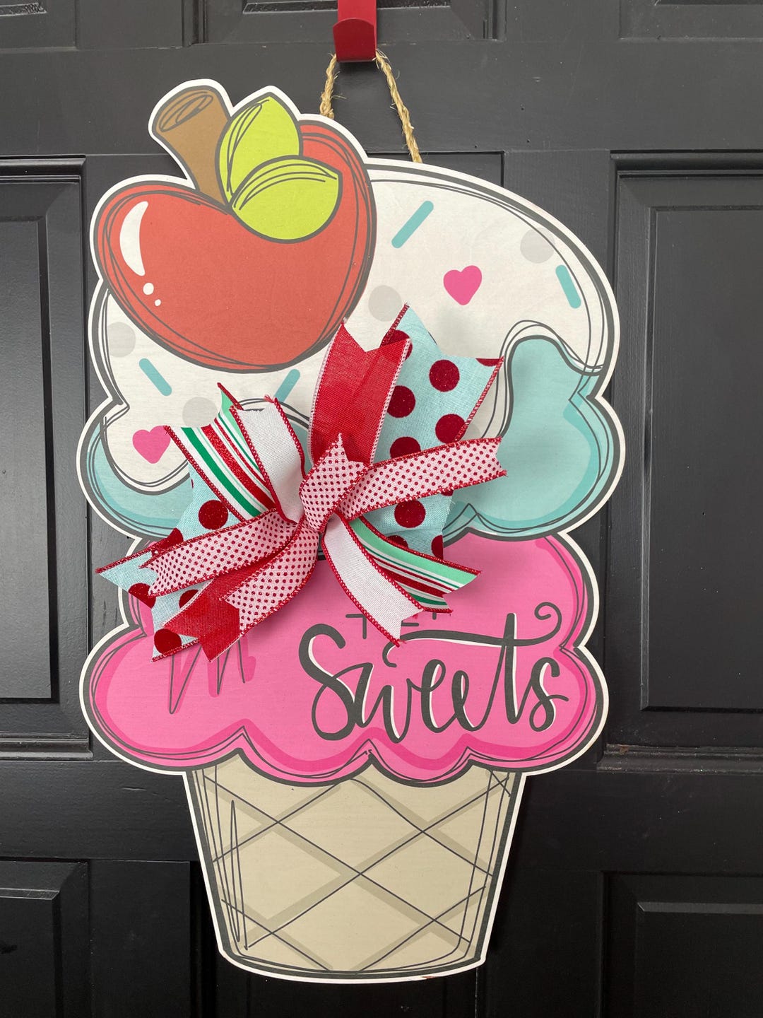 Ice Cream Door Hanger – Cute & Colorful Front Door Decor - Etsy