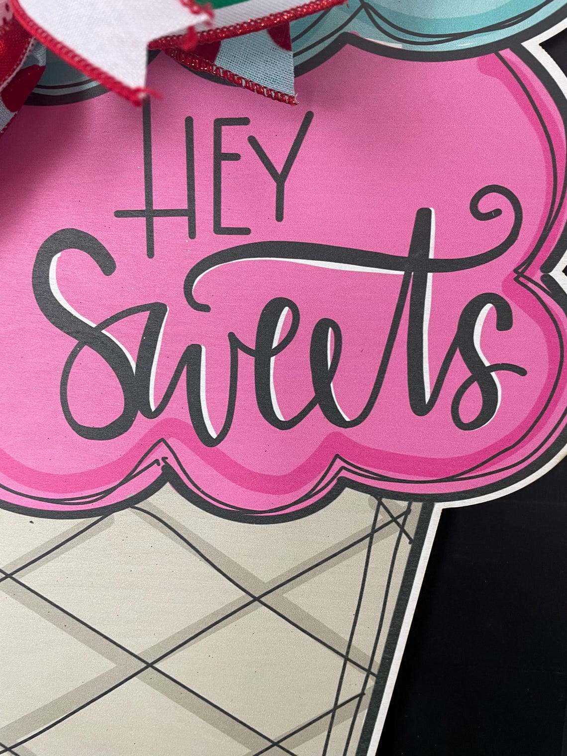 Ice Cream Door Hanger – Cute & Colorful Front Door Decor - Etsy