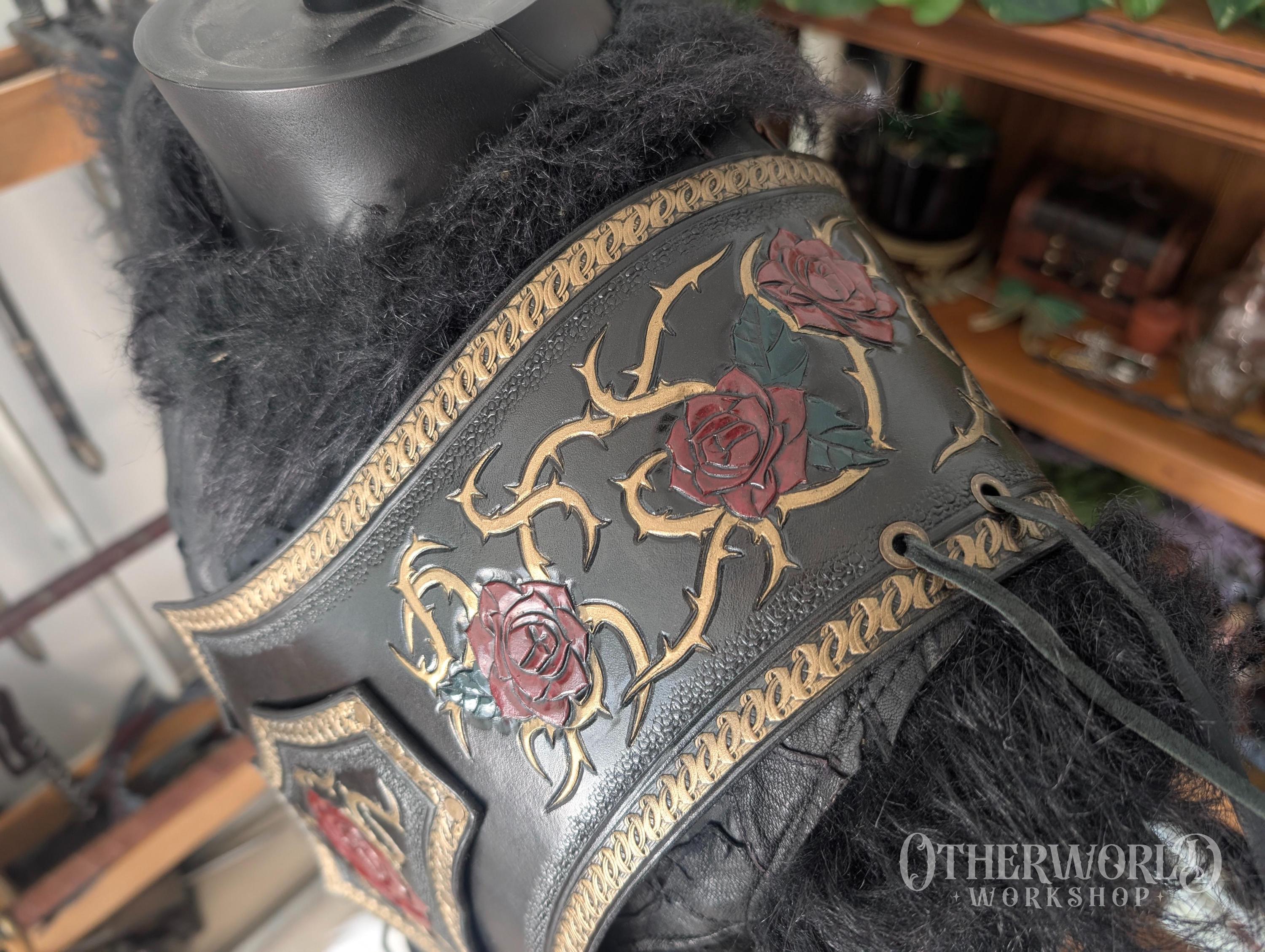 Leather Rose Warrior Shoulder Pauldron & Demi-chestpiece Armor ...