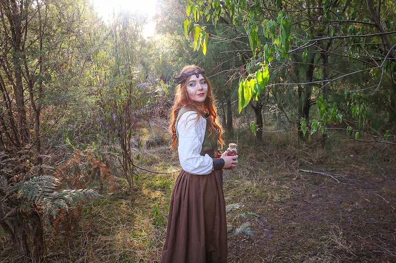 Druid Wood Elf Crown Headpiece: Leather Pattern, LARP Cosplay (digital ...