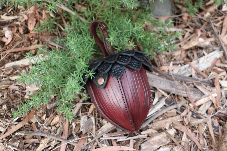 Leather Acorn Belt Bag LARP Cosplay Armor Forest Fae Wood Elf Druid ...