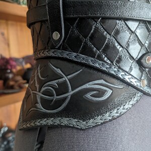 Leather Dragonscale Waist Belt Corset Fantasy Inspired LARP Cosplay ...