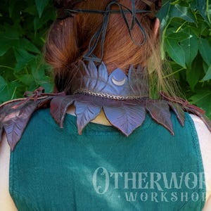 Leather Leaf Shoulder Mantle | Fantasy Inspired | LARP Cosplay Armor ...