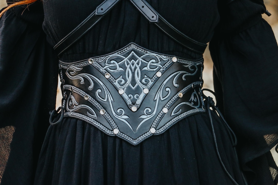 Leather Elven Waist Belt | Fantasy Inspired | LARP Cosplay Armor ...