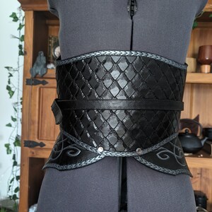 Leather Dragonscale Waist Belt Corset Fantasy Inspired LARP Cosplay ...