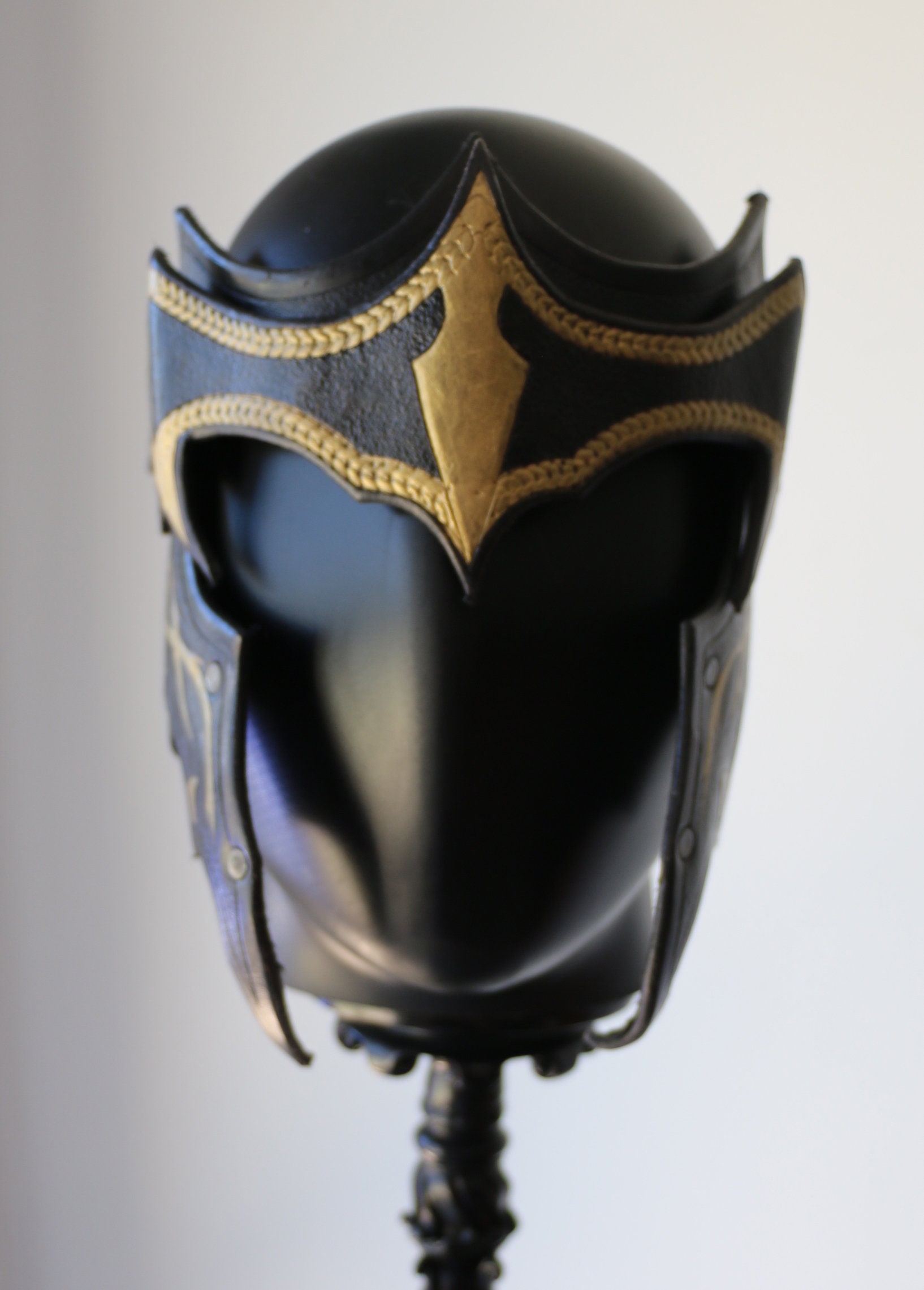 Leather Warrior Battle Crown Headpiece LARP Cosplay Armor Thorn Wyvern ...