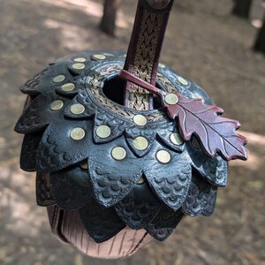 Leather Acorn Belt Bag | LARP Cosplay | Forest Fae Wood Elf Druid ...