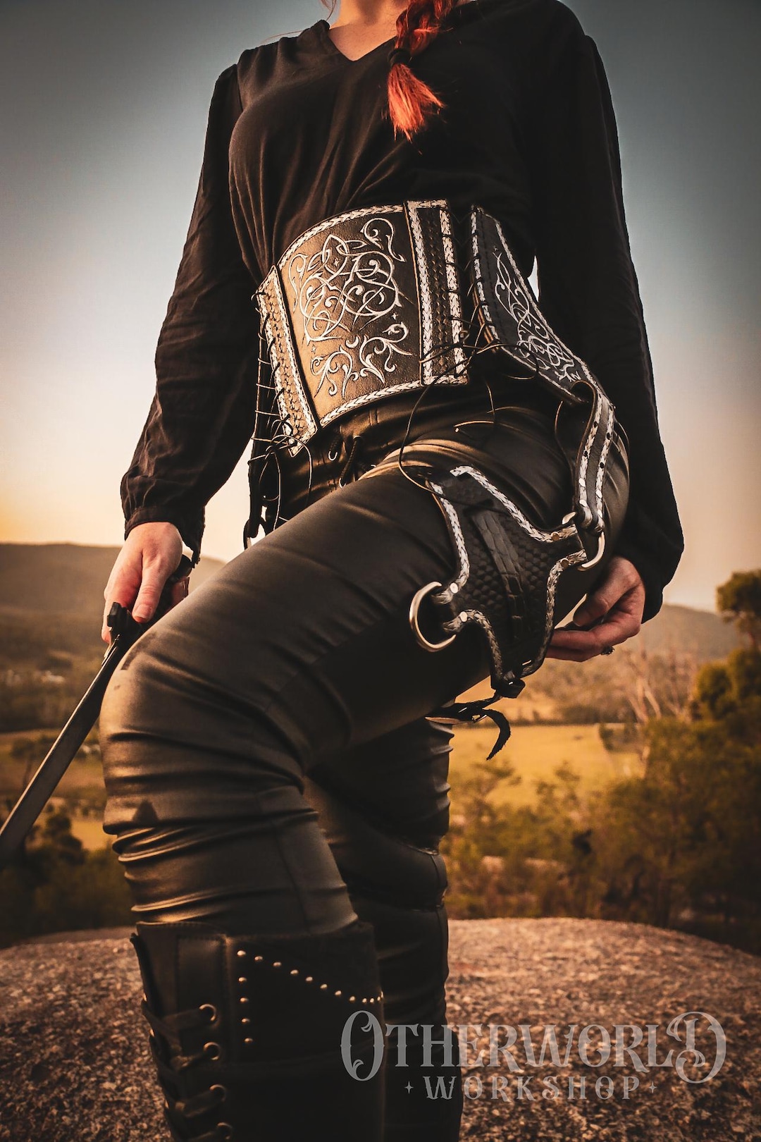 Handmade Leather Corset Belt: Fantasy LARP Cosplay Armor - Etsy
