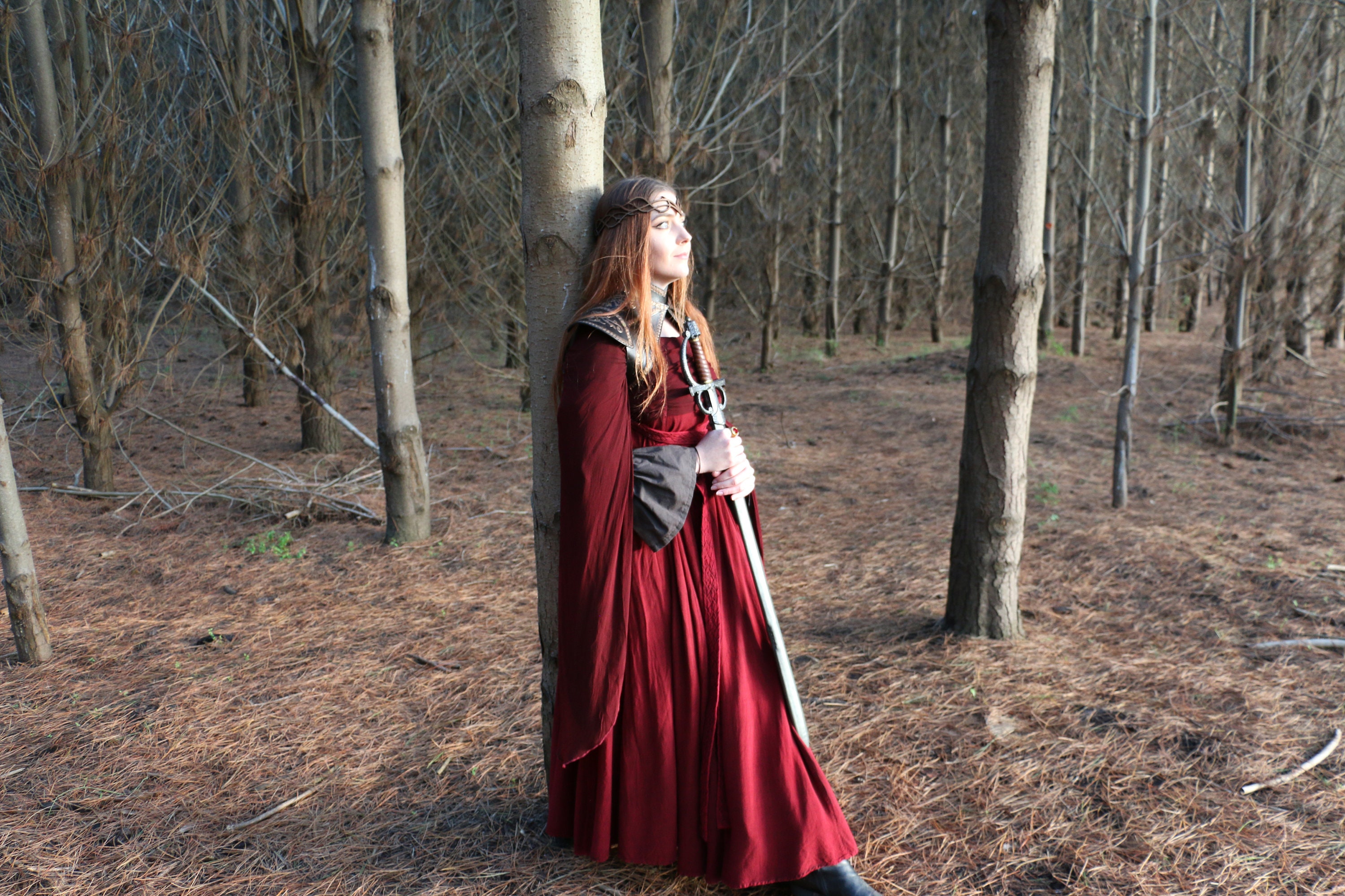 Leather Thorn Crown Headpiece LARP Cosplay Armor Forest Fae Elven Elf ...