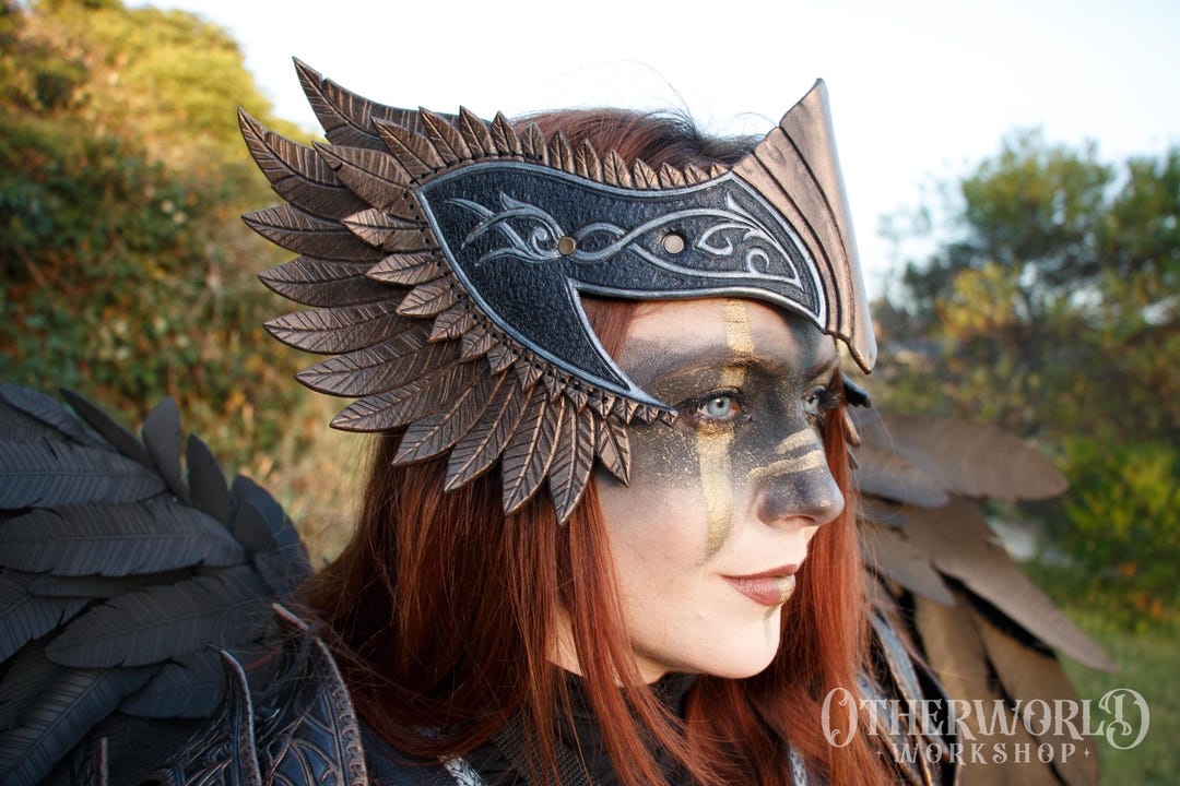 Leather Valkyrie Battle Crown Headpiece | LARP Cosplay Armor | Warrior ...