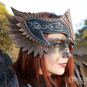 Leather Valkyrie Battle Crown Headpiece | LARP Cosplay Armor | Warrior ...