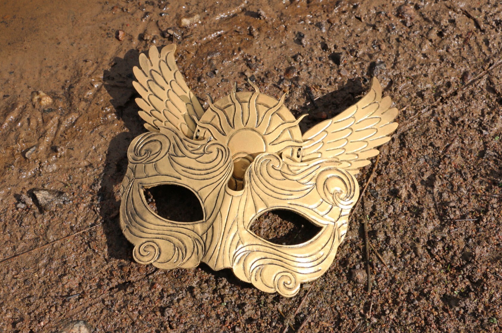 Leather Golden Mask Dread Trove Mask ACOTAR ACOSF Inspired Handmade ...