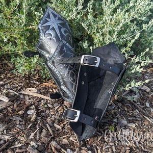 Leather Celestial Bracers | LARP Cosplay Armor Accessory | Medieval ...