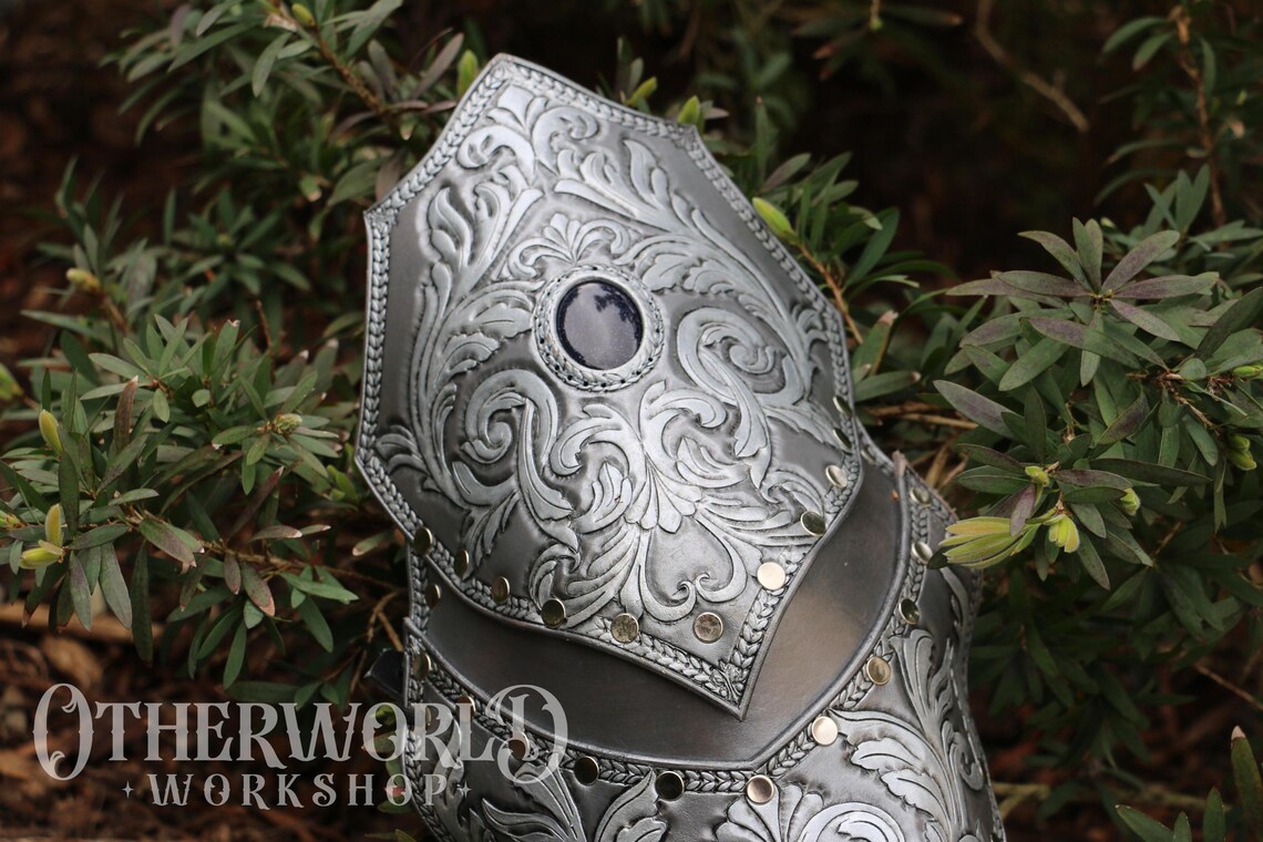 Leather Baroque Greaves Set | LARP Cosplay Dnd | Fantasy Medieval Armor ...
