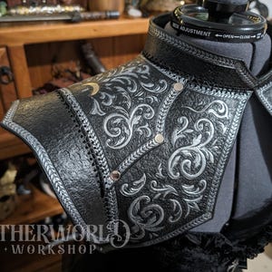 Leather Enchantress Shoulder Mantle | Fantasy Inspired | LARP Cosplay ...