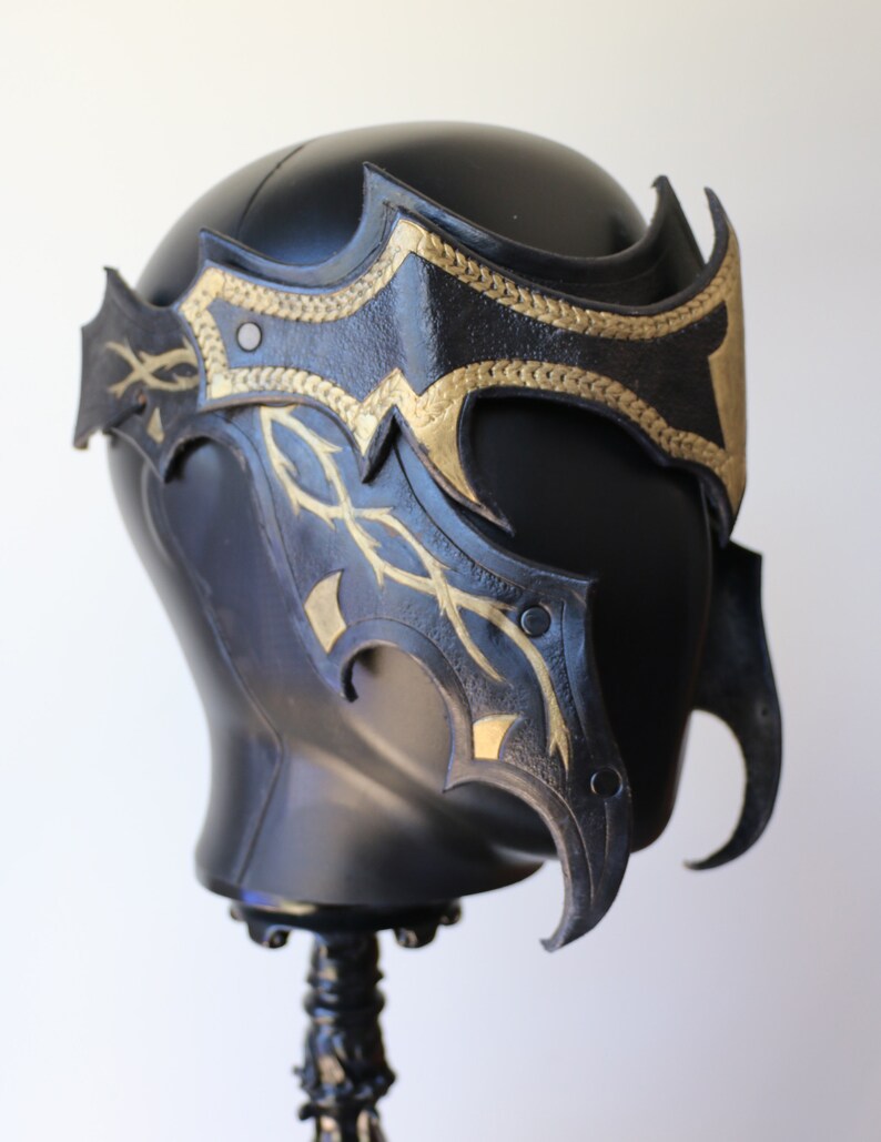 Leather Warrior Battle Crown Headpiece LARP Cosplay Armor Thorn Wyvern ...