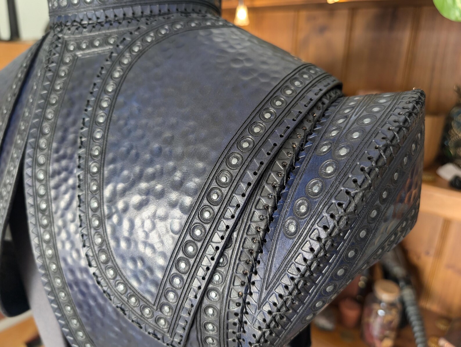 Leather Bolero Shoulder Mantle | Fantasy Inspired | LARP Cosplay Armor ...
