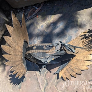 Leather Valkyrie Battle Crown Headpiece | LARP Cosplay Armor | Warrior ...