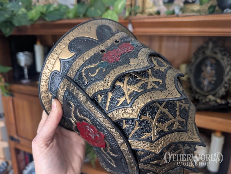 Leather Rose Warrior Shoulder Pauldron & Demi-chestpiece Armor ...
