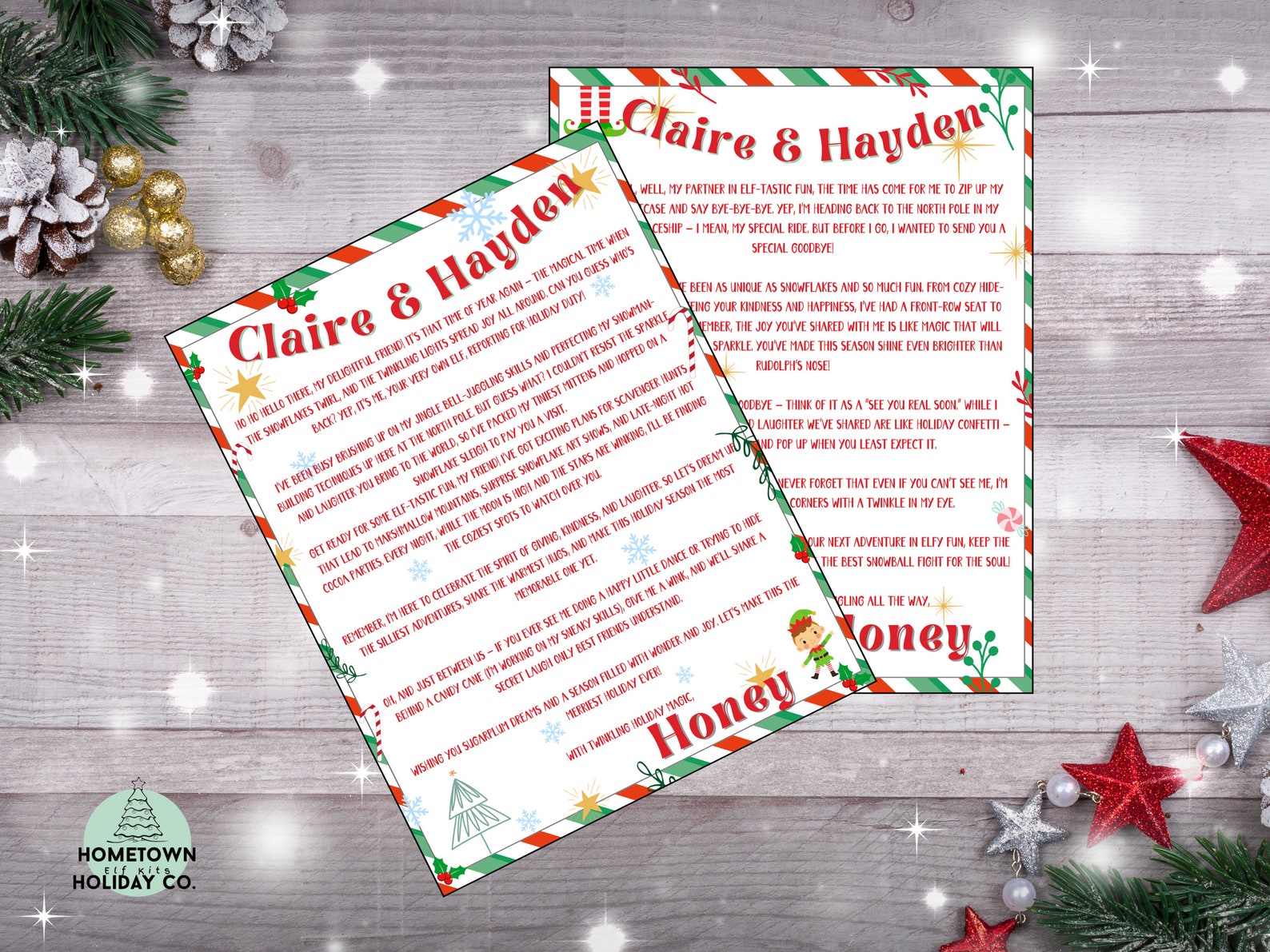 Elf Arrival Letter Elf Welcome and Departure Letters Elf Hello Letter ...
