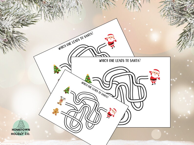 Christmas Maze Digital Download | Christmas Games for Kids | Christmas ...