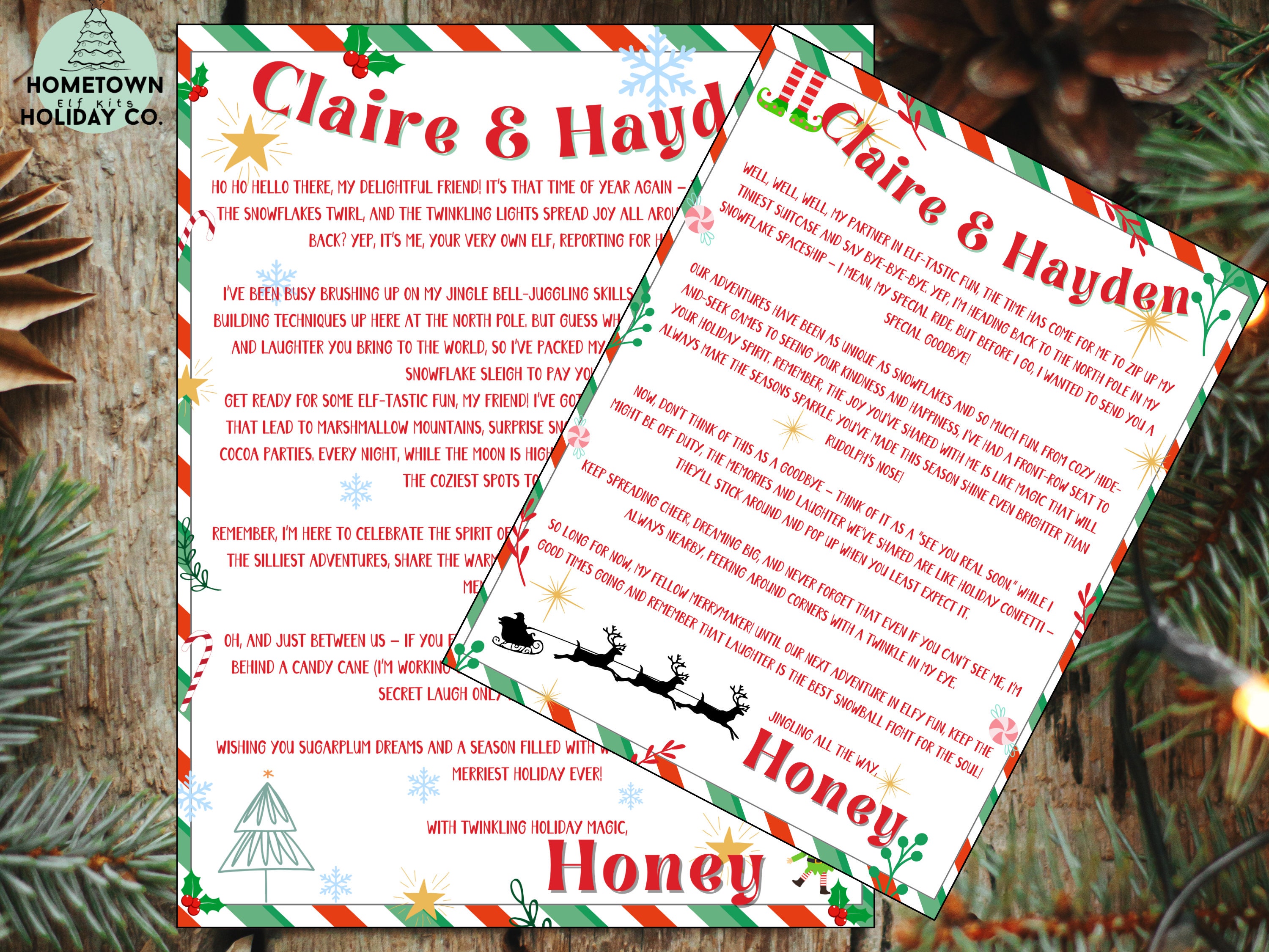 Elf Arrival Letter Elf Welcome and Departure Letters Elf Hello Letter ...