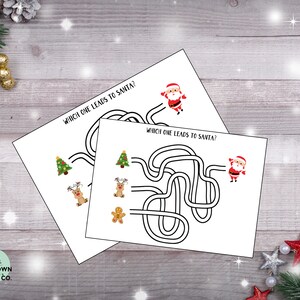 Christmas Maze Digital Download | Christmas Games for Kids | Christmas ...