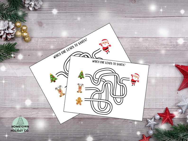 Christmas Maze Digital Download | Christmas Games for Kids | Christmas ...