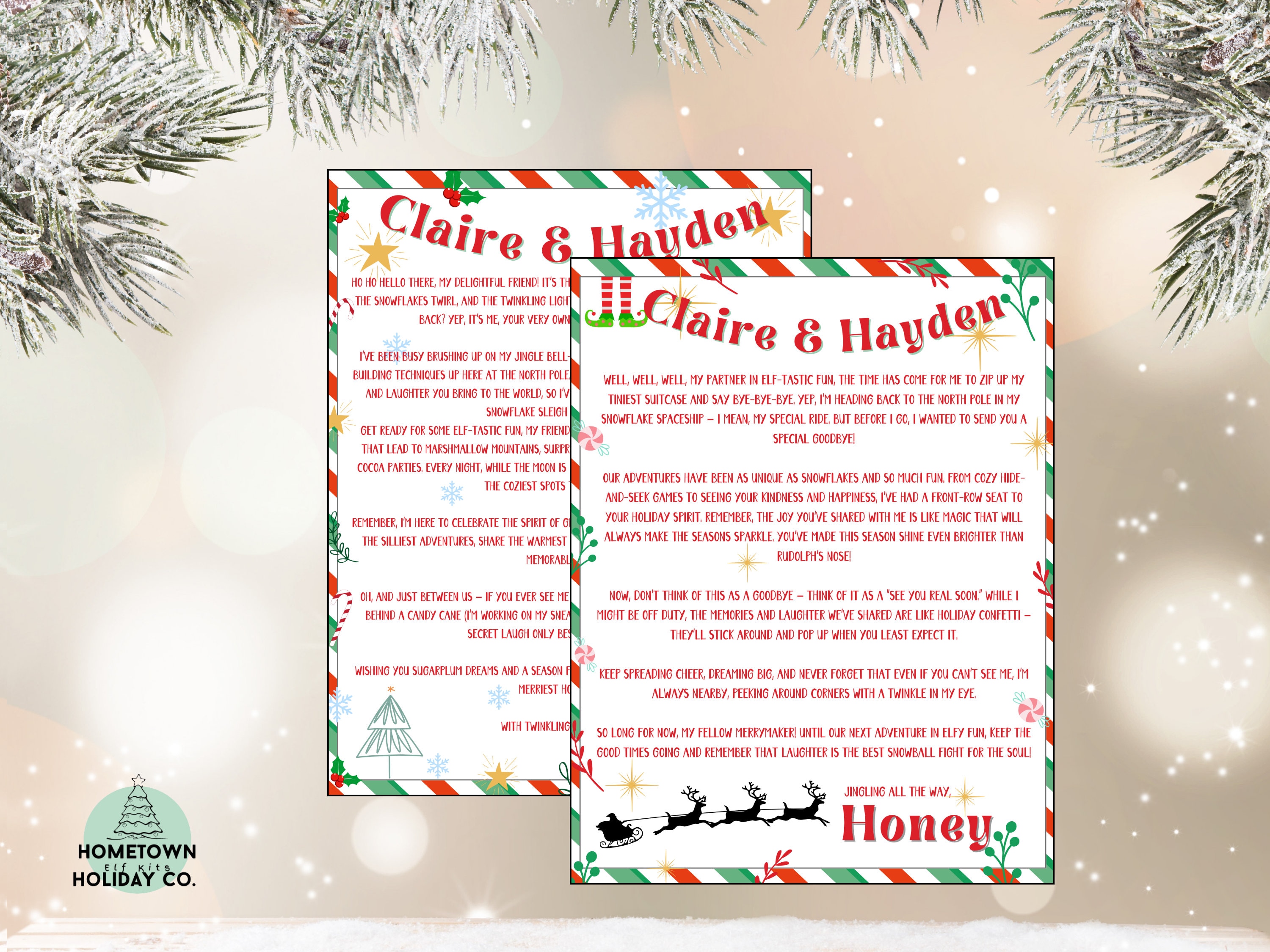 Elf Arrival Letter Elf Welcome and Departure Letters Elf Hello Letter ...