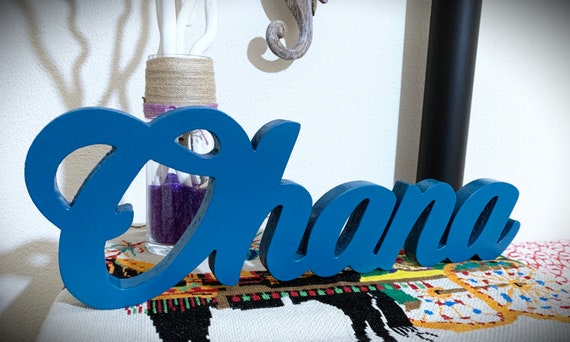 Ohana Wood Writing Family Writing Bedroom Writing - Etsy UK
