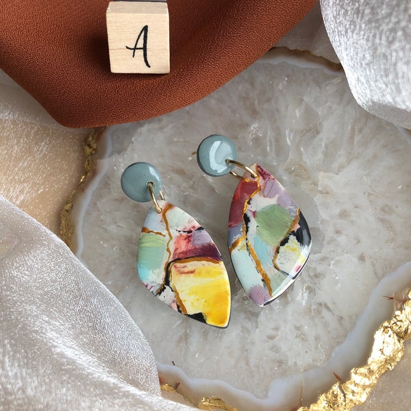 Hand Painted Earrings - Etsy