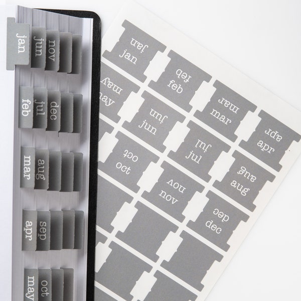 Month Sticker Tabs - Etsy