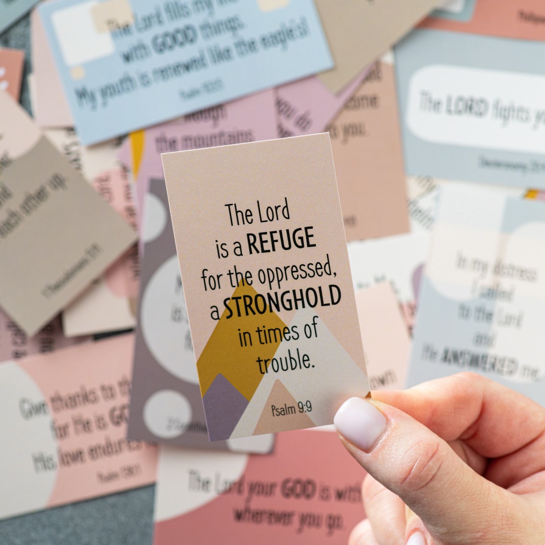 60 Unique Bible Verse Cards: Mini Scripture Cards, Inspirational Quotes ...