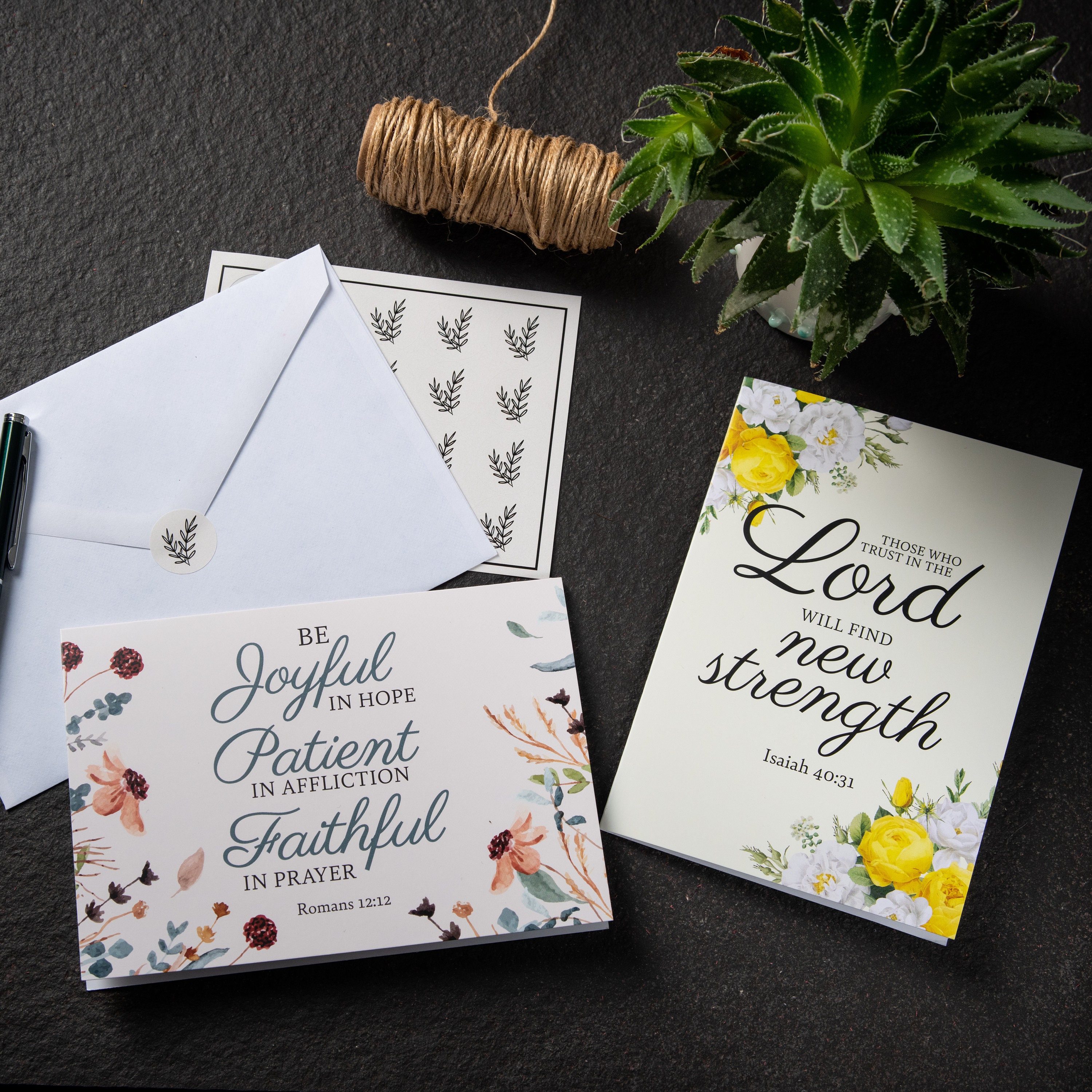 20 Christian Greeting Cards With Envelopes 5 Designs | Etsy