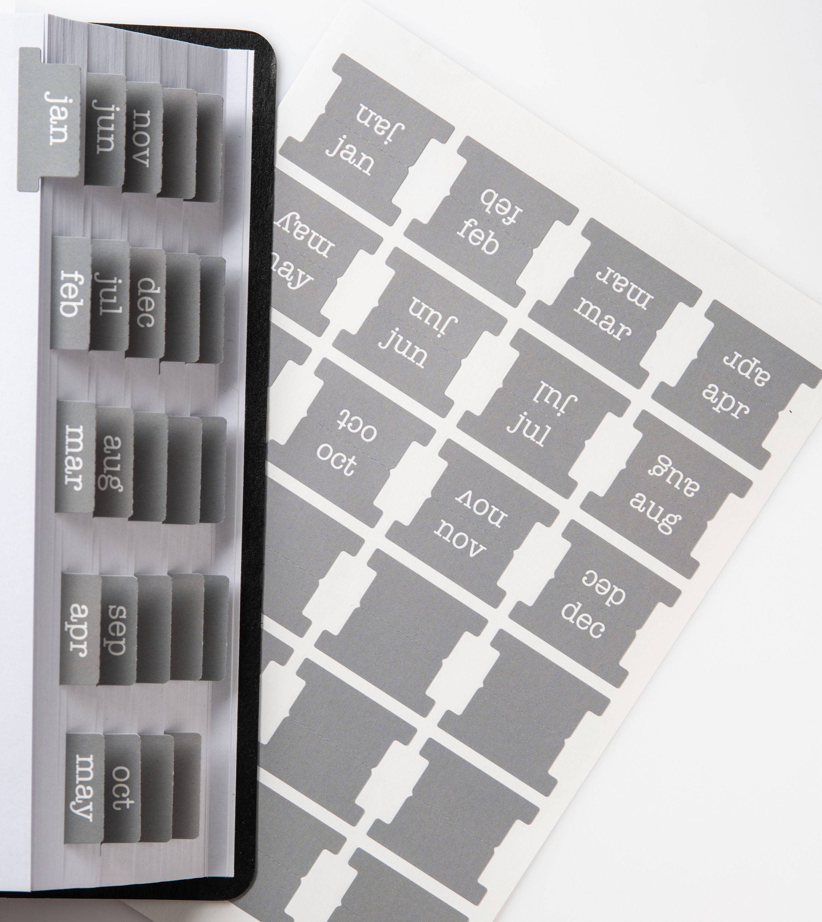 Monthly Tabs for Planner Stickers 12 Month Tabs and 12 Blank | Etsy