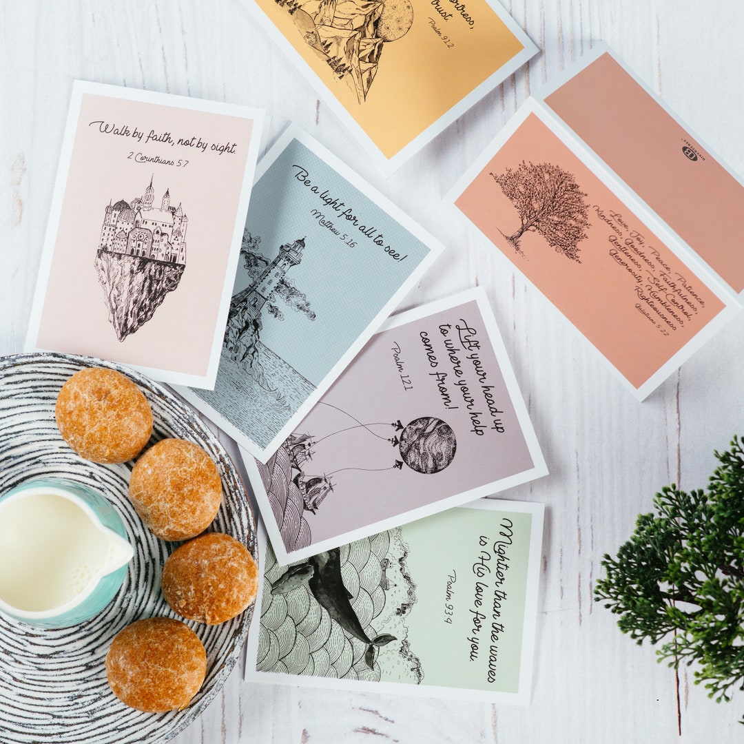 Christian Greeting Cards: Scripture Art Designs, Encouragement Notes - Etsy