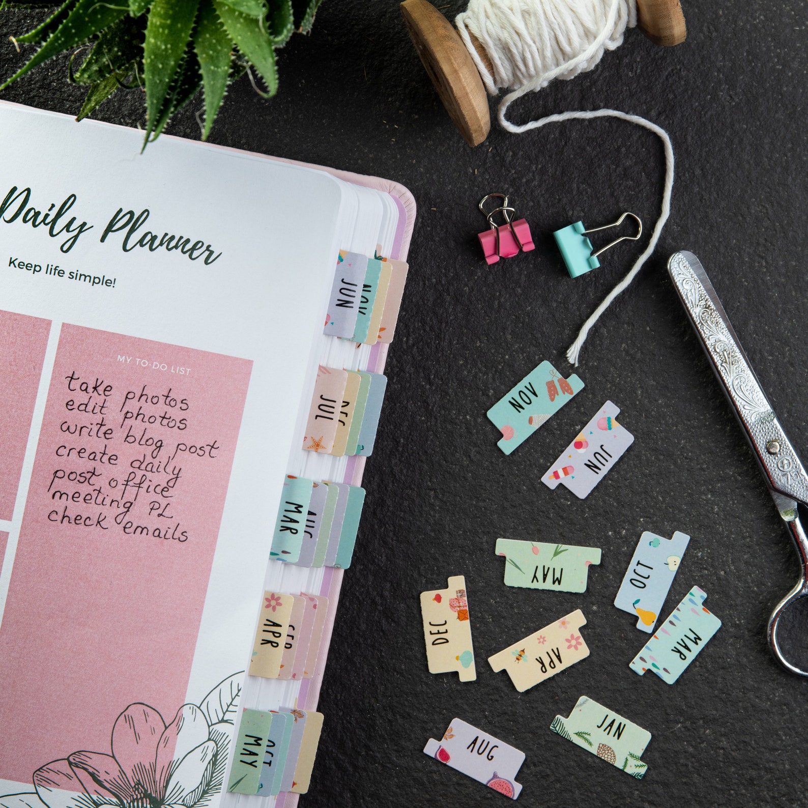 Monthly Tabs for Planner Stickers 12 Month Tabs and 12 Blank - Etsy