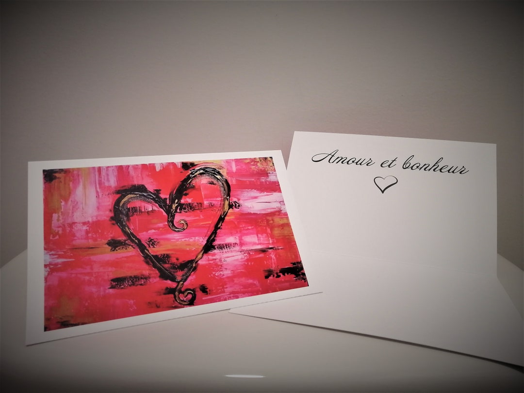 Love and Happiness Cards French Version - Etsy