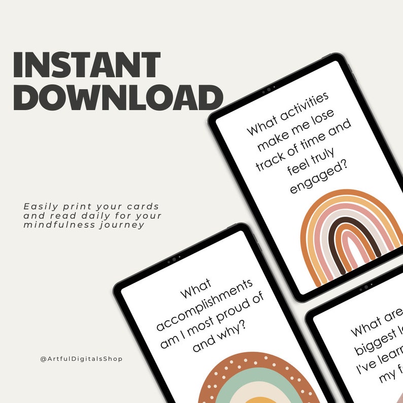 Reflection Card, Mindfulness, Self Reflection, Printable, Self-esteem ...