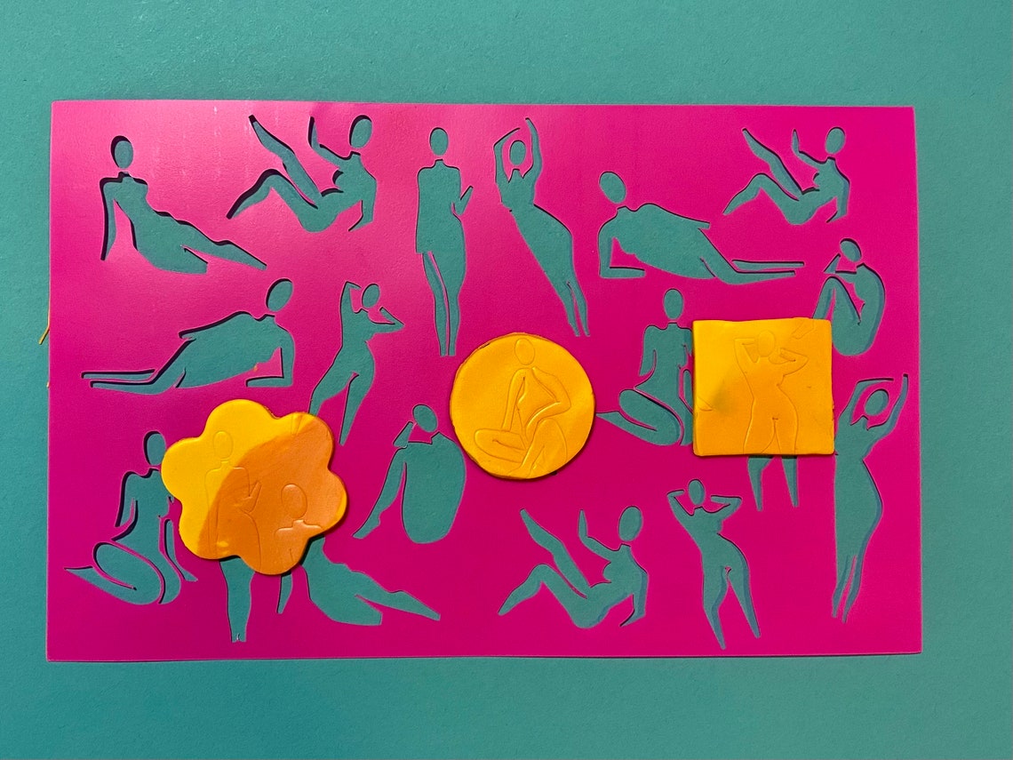 Female Body Stencil for Clay Polymer Embossing and Pattern - Etsy