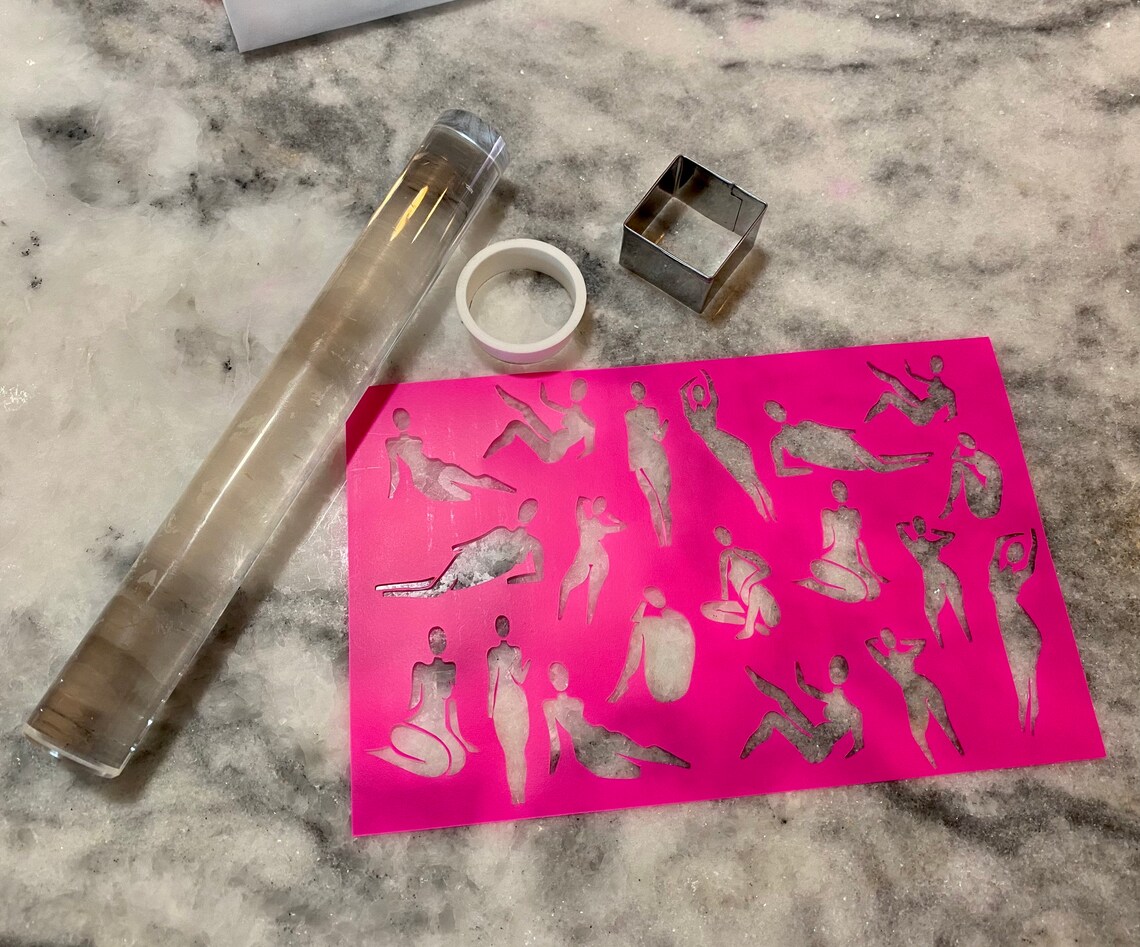 Female Body Stencil for Clay Polymer Embossing and Pattern - Etsy