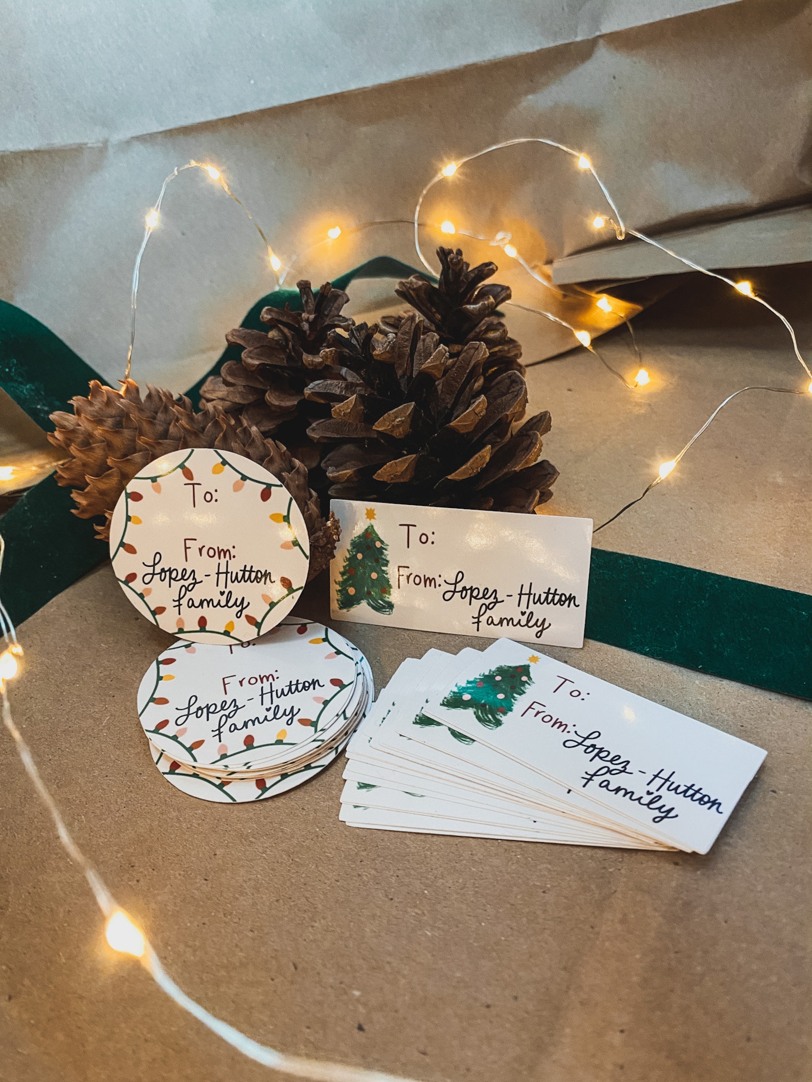 CUSTOM Christmas Gift Tags Bundle Personalized Present Stickers Holiday ...