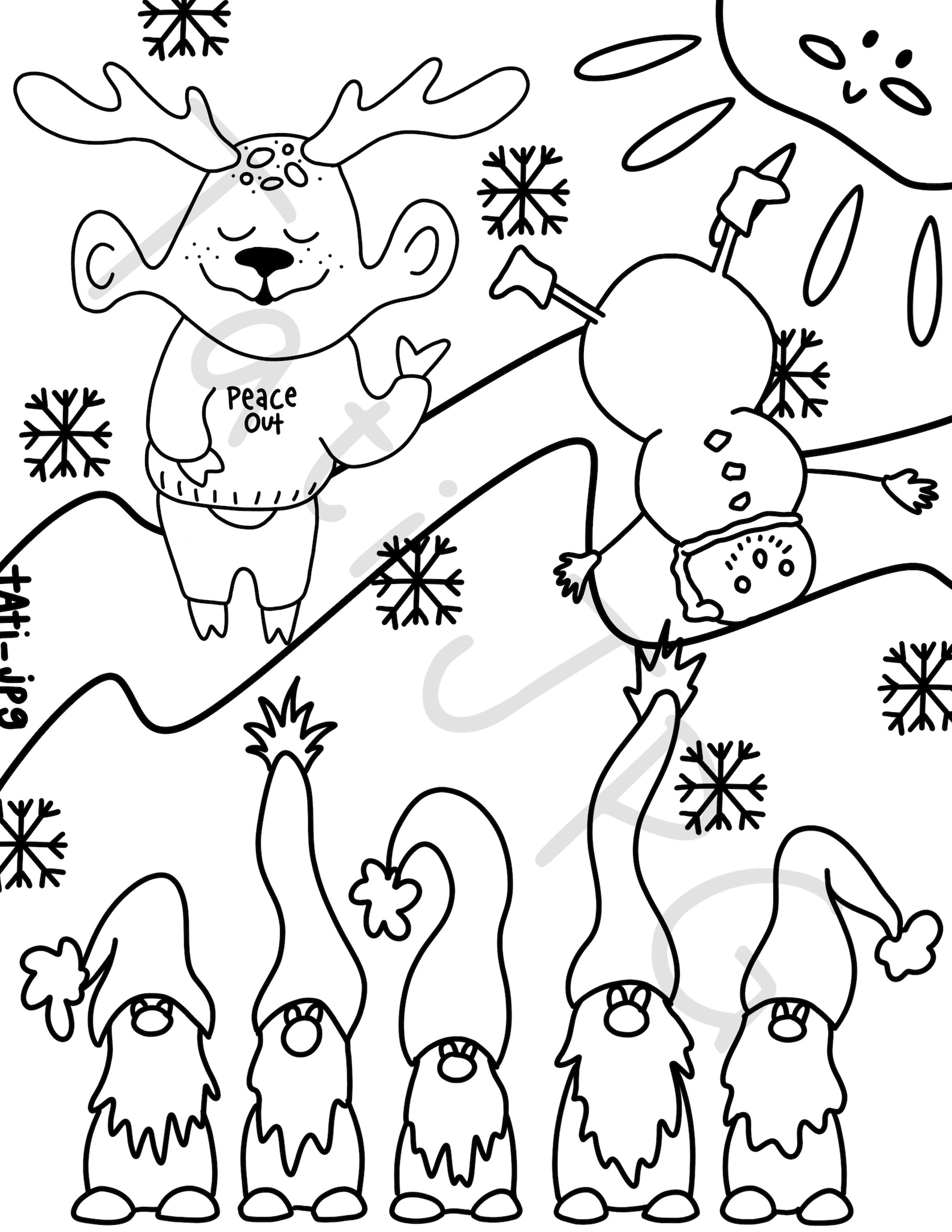 Holiday Coloring Pages 6 Pack Adult Coloring Digital - Etsy