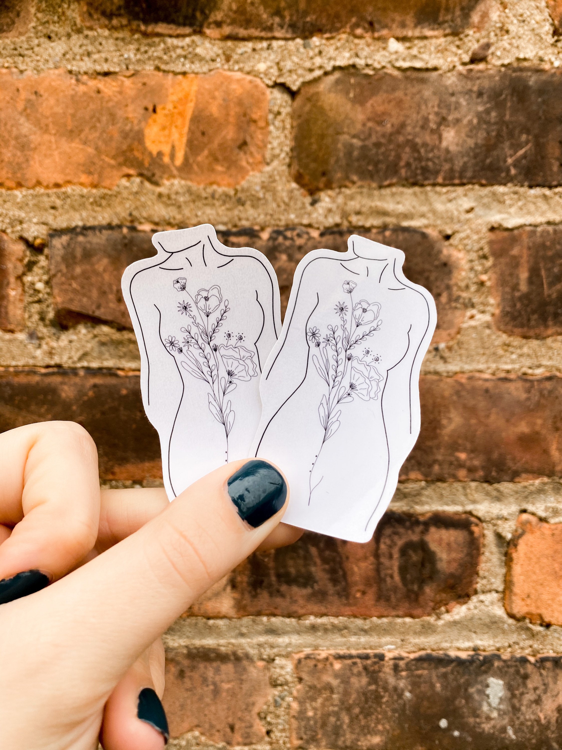 Women Body Sticker Women Silhouette Stickers Womans Body - Etsy