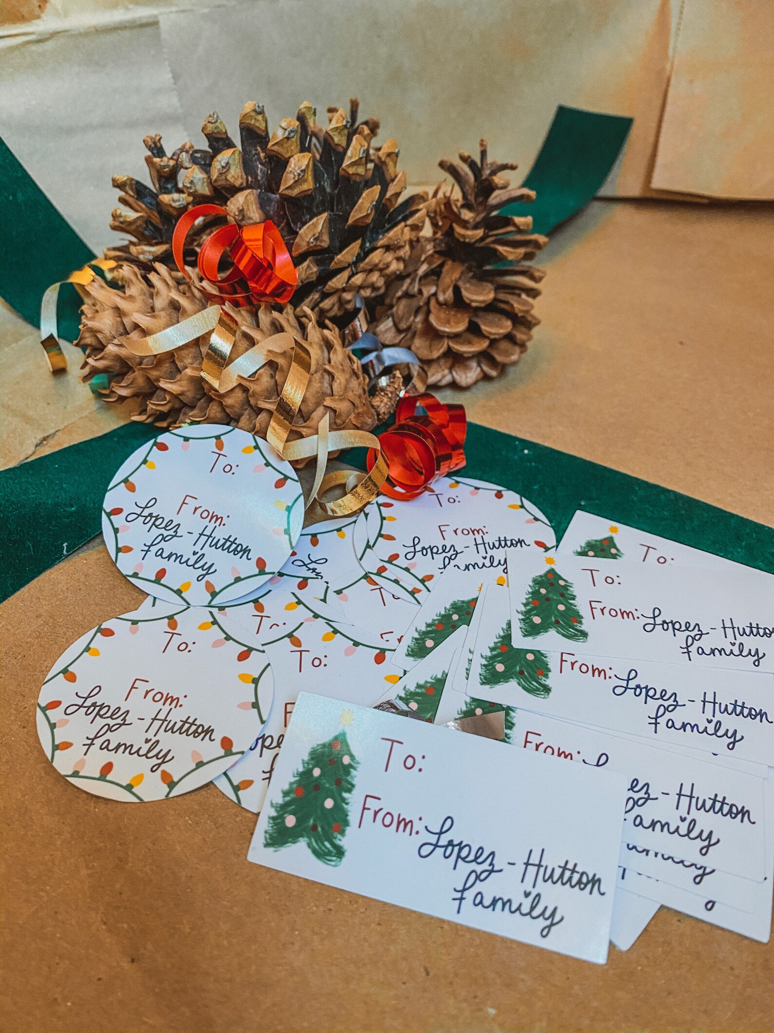 CUSTOM Christmas Gift Tags Bundle Personalized Present Stickers Holiday ...