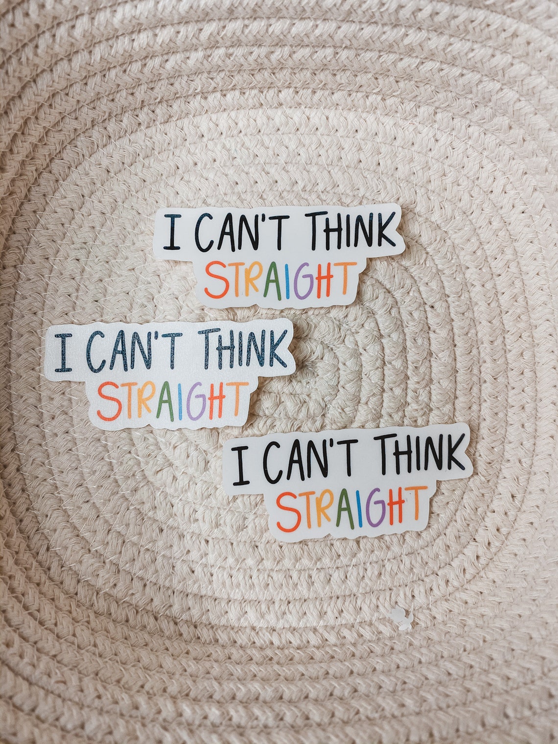 I Can't Think Straight Sticker Cute Pride Sticker Design - Etsy