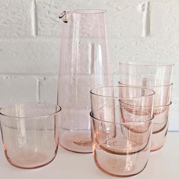 Pink Glassware - Etsy