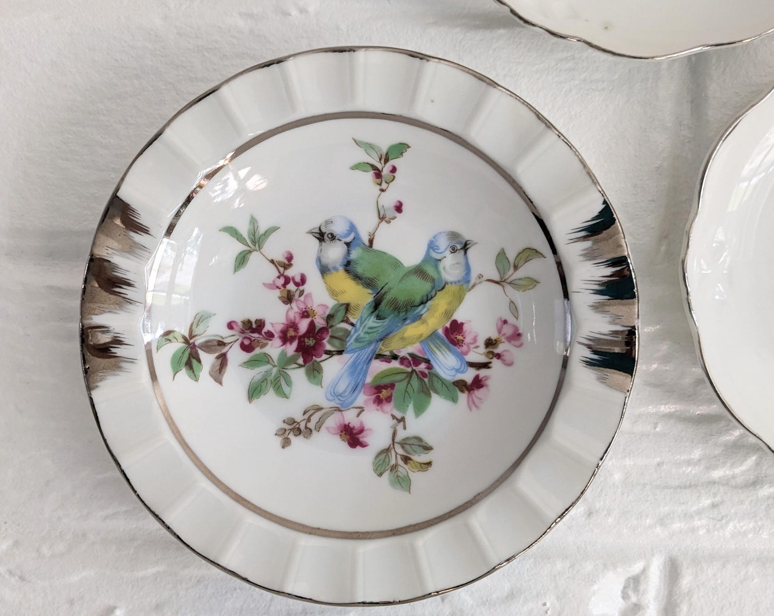 Vintage Bird Plates | SET of 3 | Curated, Mixed & Matched Birds and ...